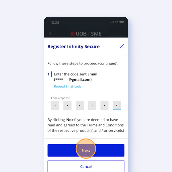 Infinity Secure on UOB SME app | UOB Business Banking