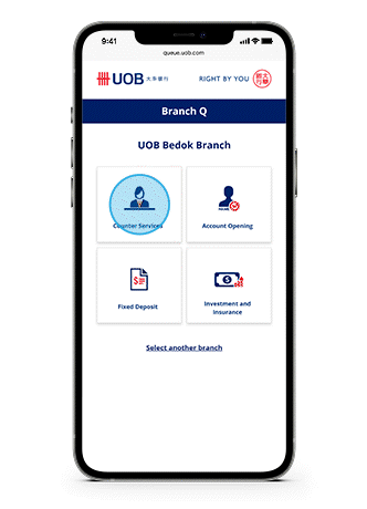 How to get a branch queue number | UOB Singapore